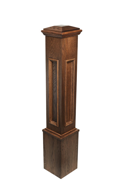 Recessed Panel Post w/ Boot – Custom Newel Posts