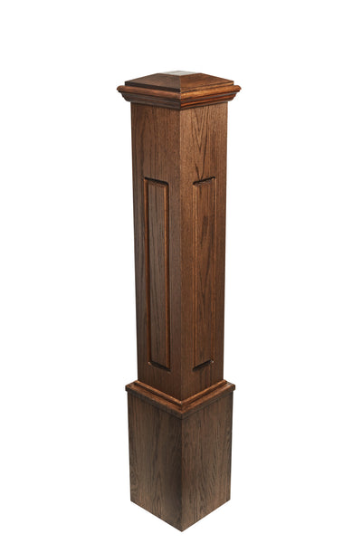 Routered Panel Post w/ Boot – Custom Newel Posts